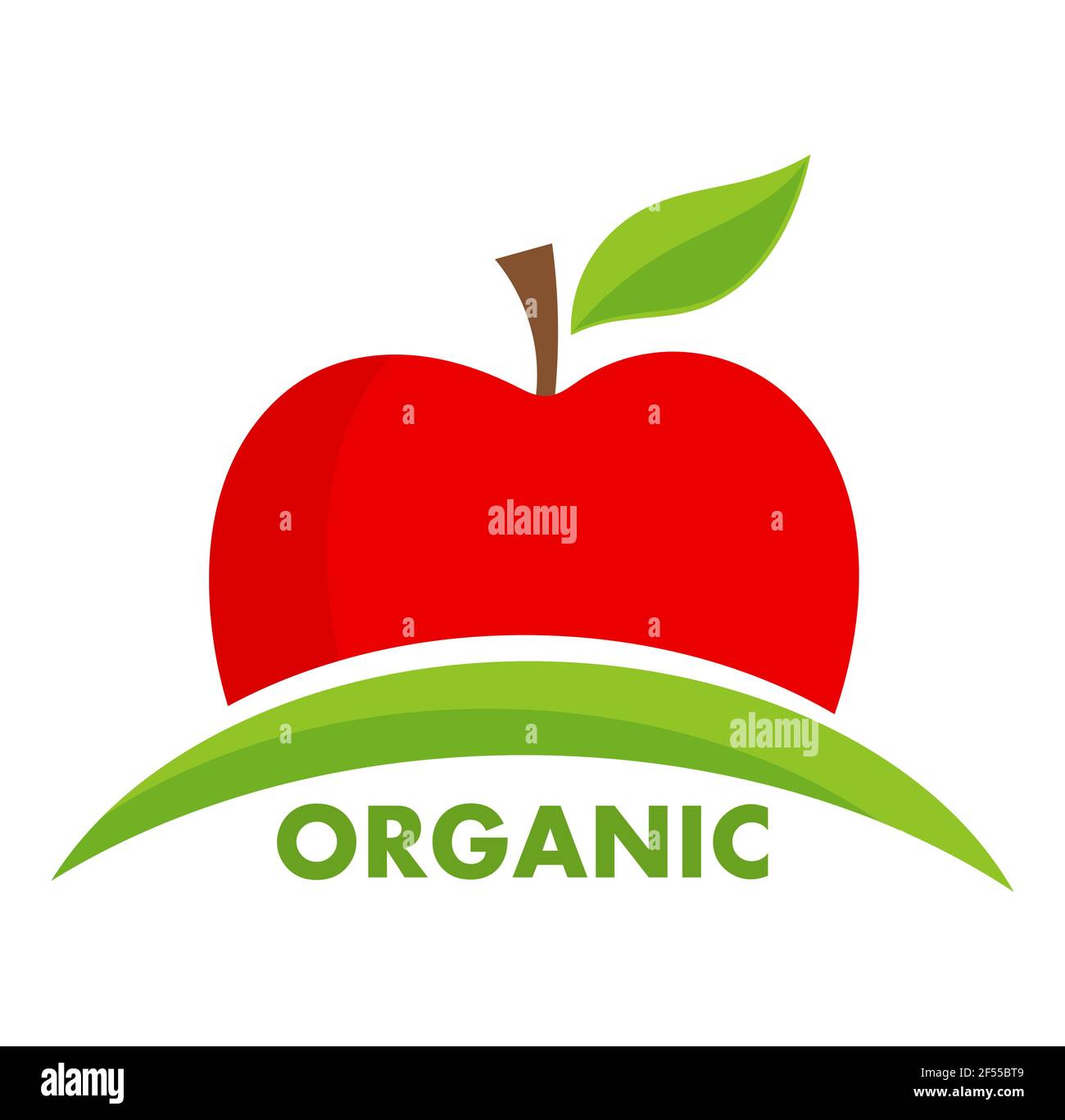 Organic apple logo or icon. Vector illustration Stock Vector Image ...