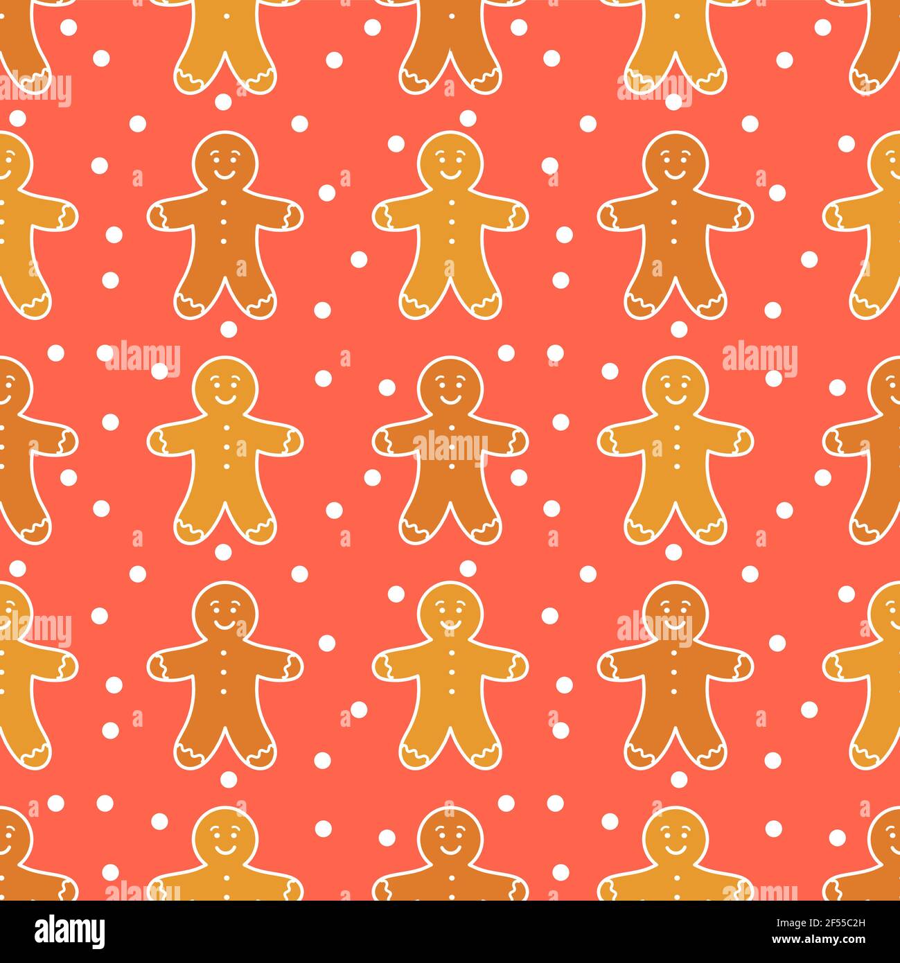 Gingerbread man repeat pattern Stock Vector Images - Alamy