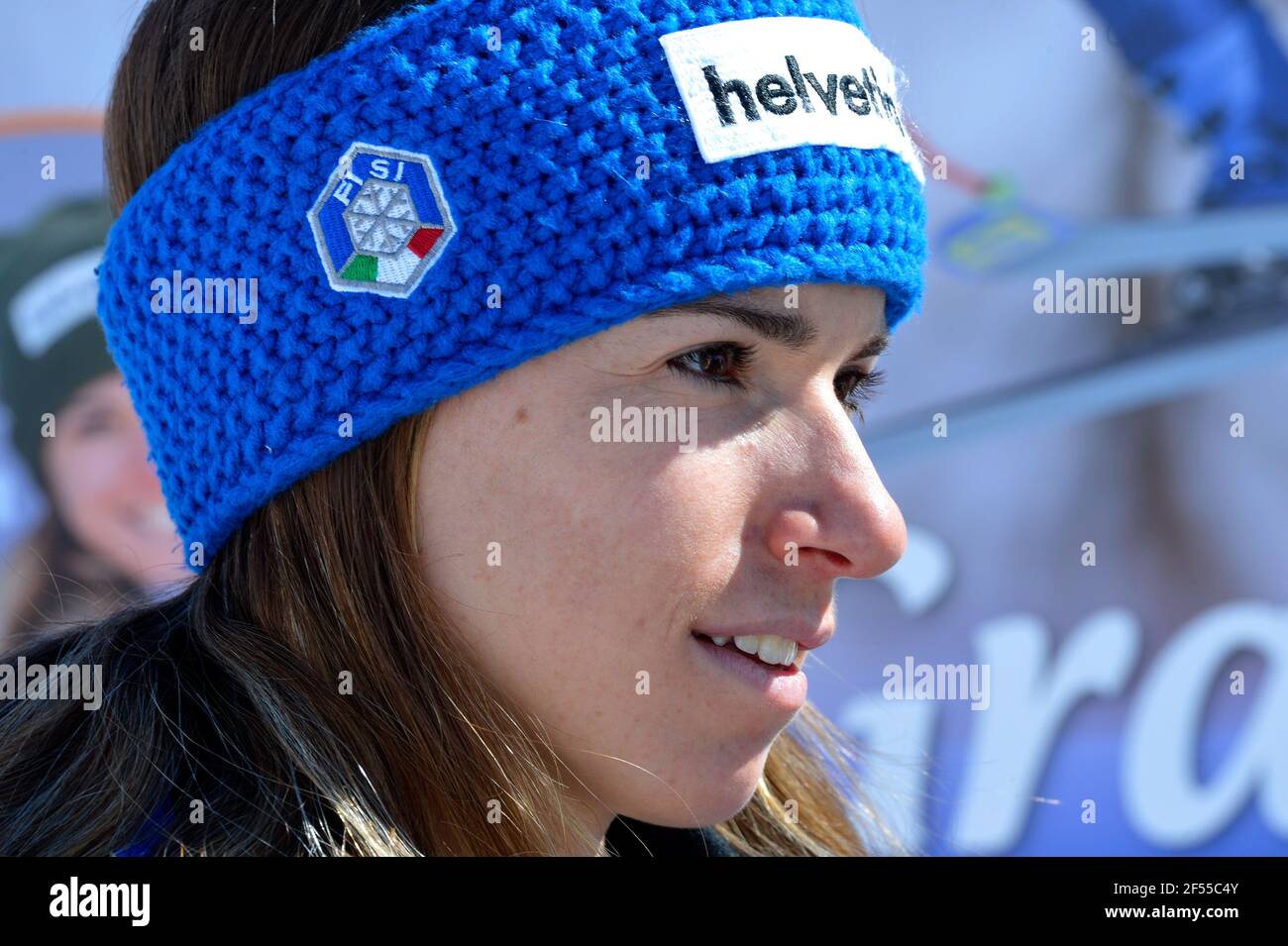 Livigno, Italia. 24th Mar, 2021. Happiness of Marta Bassino the winner ...