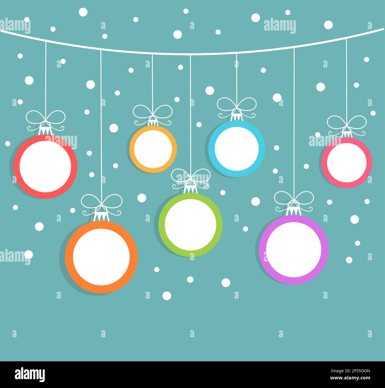 Christmas balls background. Vector illustration Stock Vector Image ...