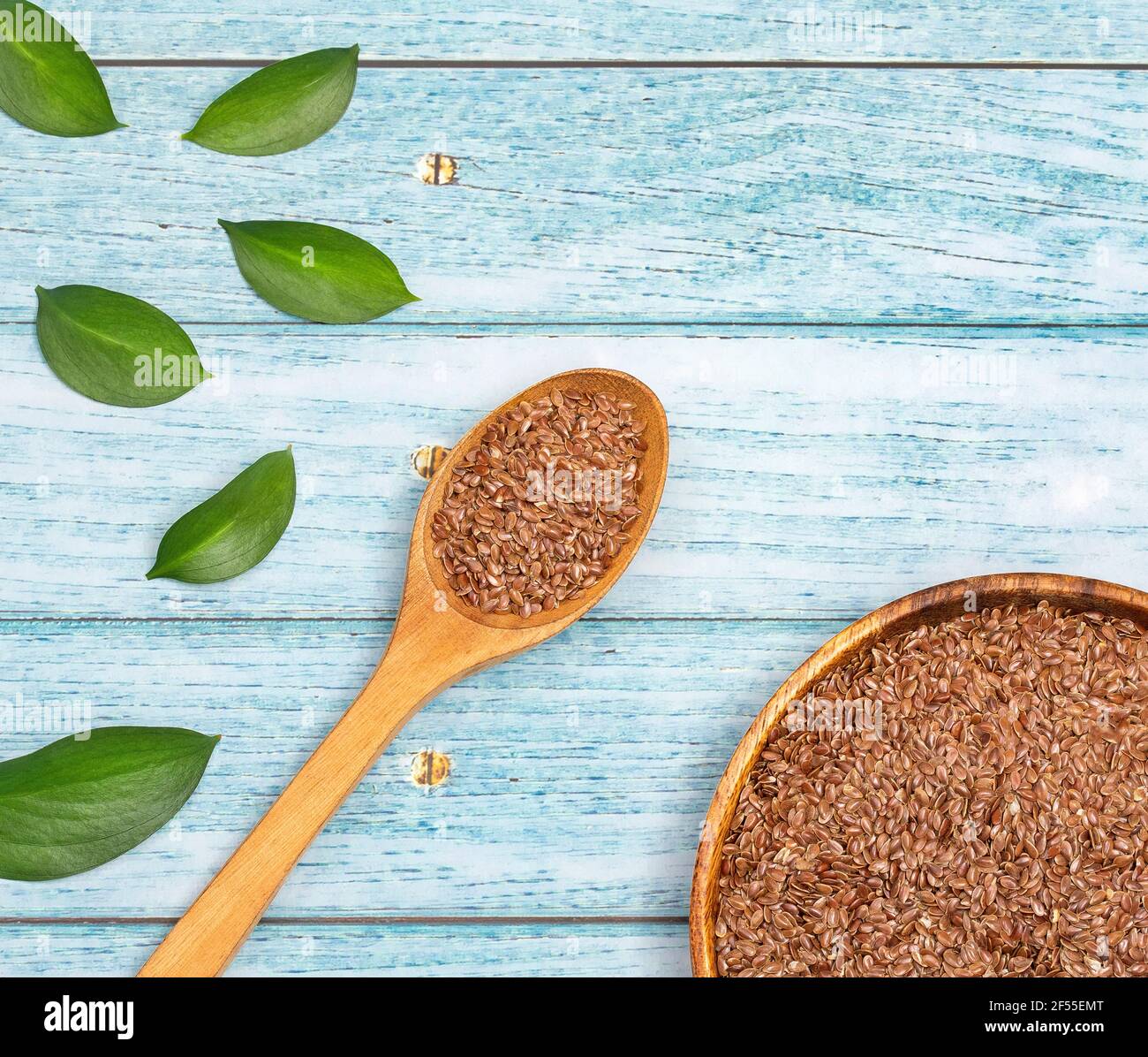Organic flax seeds - Linum usitatissimum. Healthy food Stock Photo - Alamy