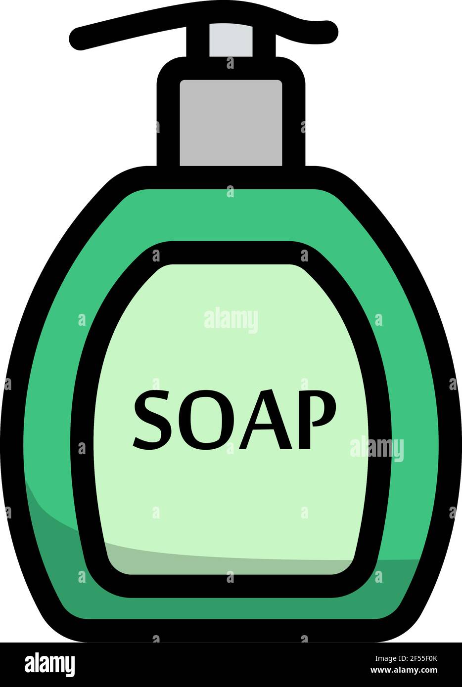 Liquid Soap Icon. Editable Bold Outline With Color Fill Design. Vector ...