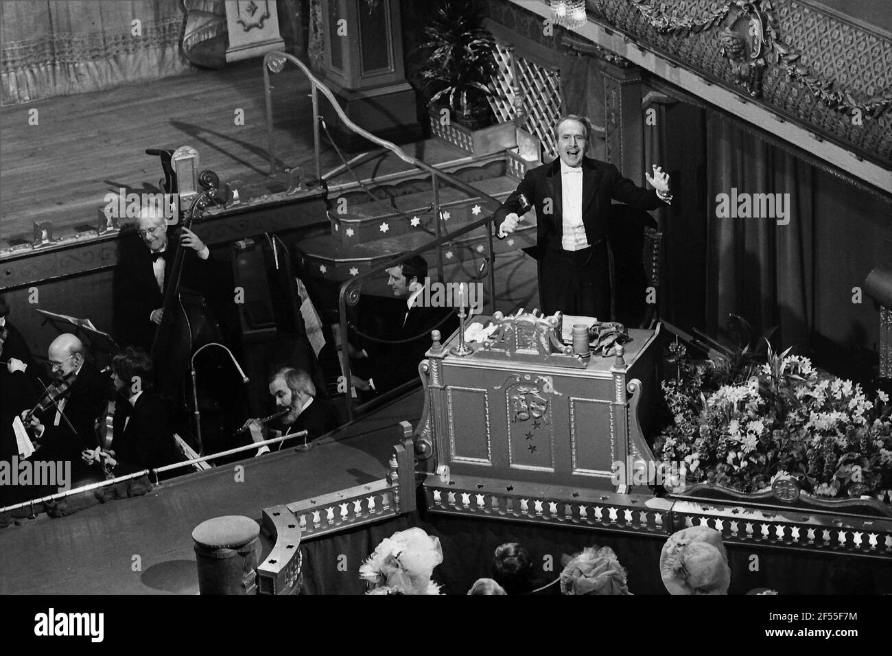 Roy Hudd and actor pals at the City Varieties theatre in Leeds in Feb ...