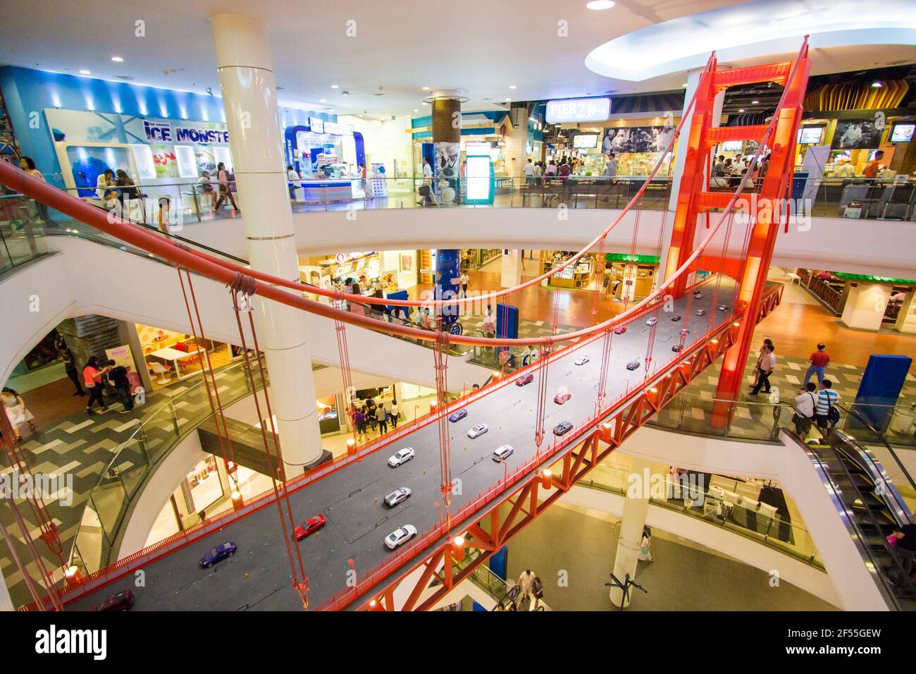 Fun, silly interior of Terminal 21 shopping mall with unique ...