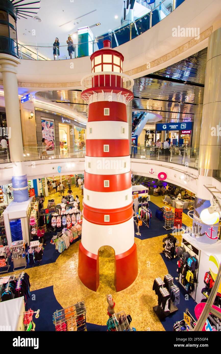 Fun, silly interior of Terminal 21 shopping mall with unique ...