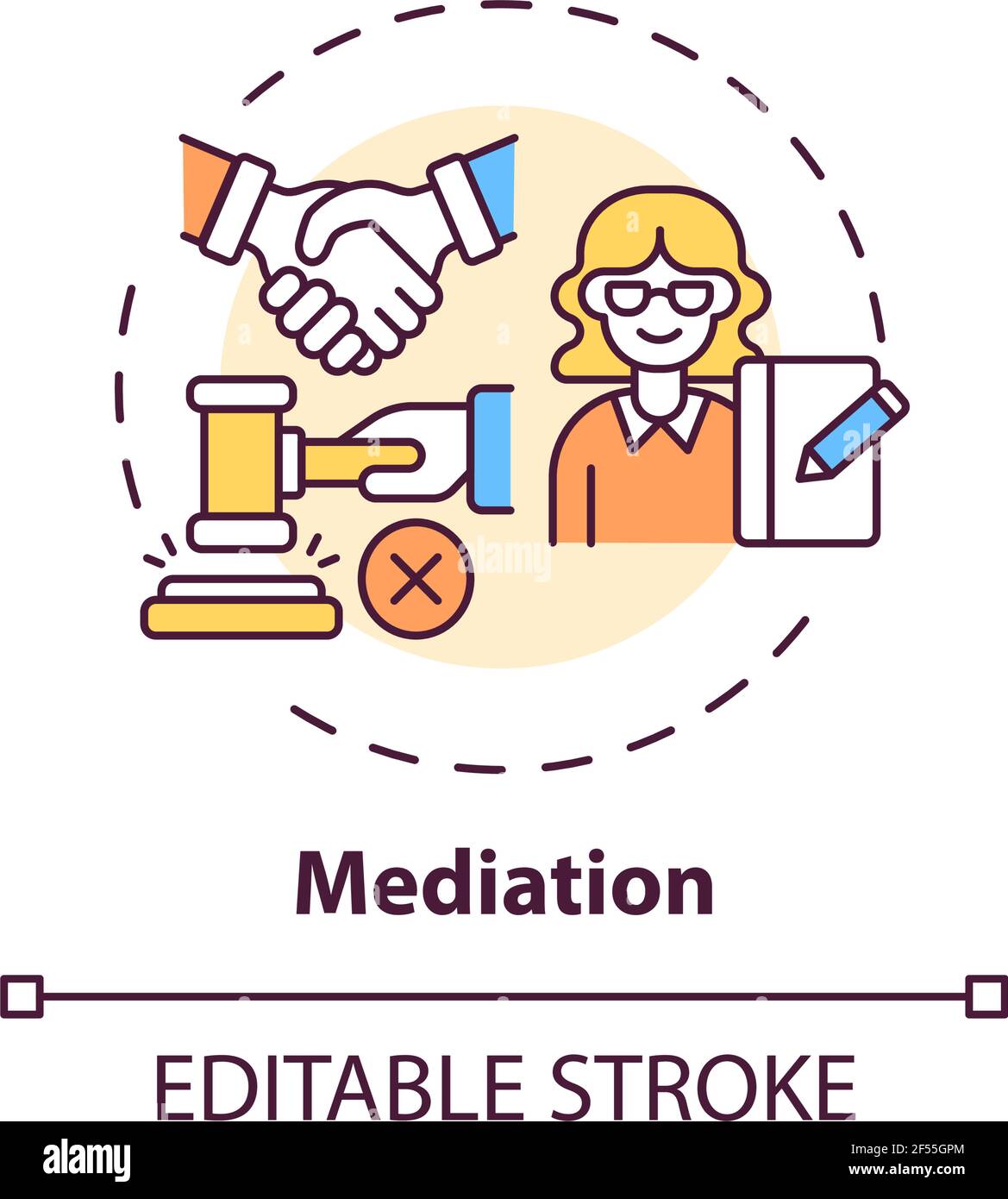 Mediation meeting Stock Vector Images - Alamy