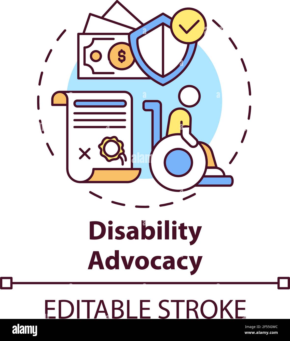 Disability advocacy concept icon Stock Vector Image & Art - Alamy