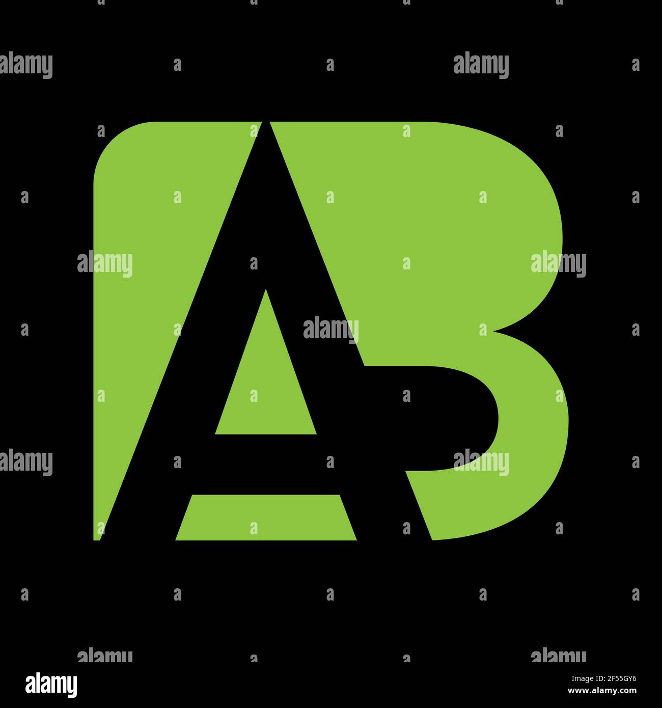 PrinLetters A B, A&B joint logo icon with business card vector template ...