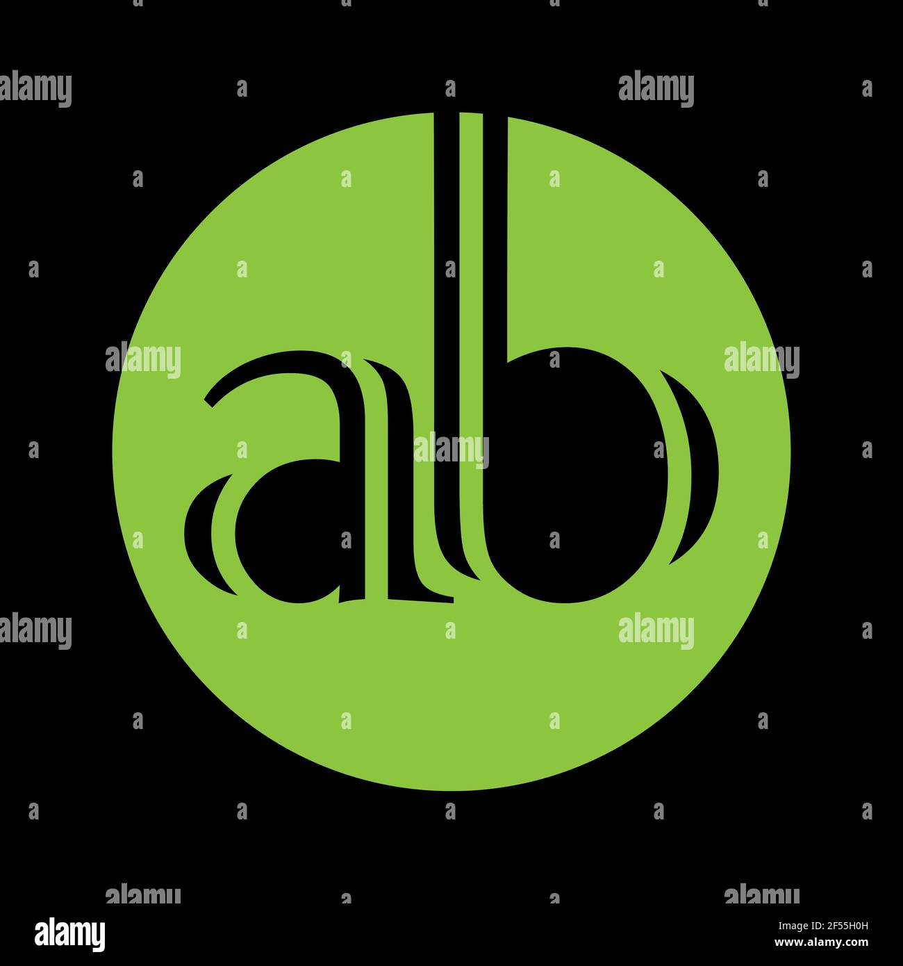 PrinLetters A B, A&B joint logo icon with business card vector template ...