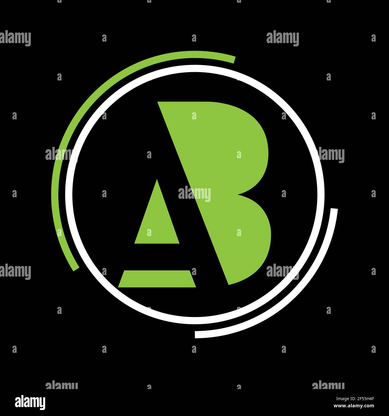 PrinLetters A B, A&B joint logo icon with business card vector template ...