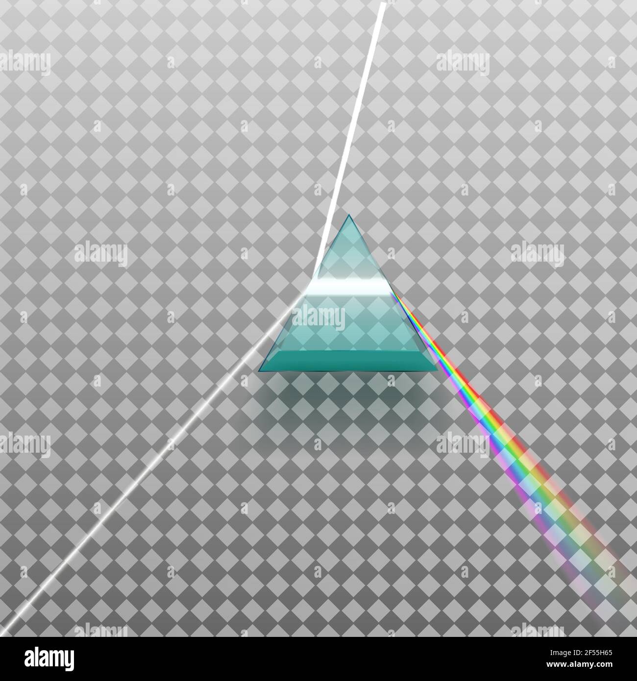 Glass pyramid refraction of light, Prism with spectrum effect. Vector Stock Vector Image & Art ...