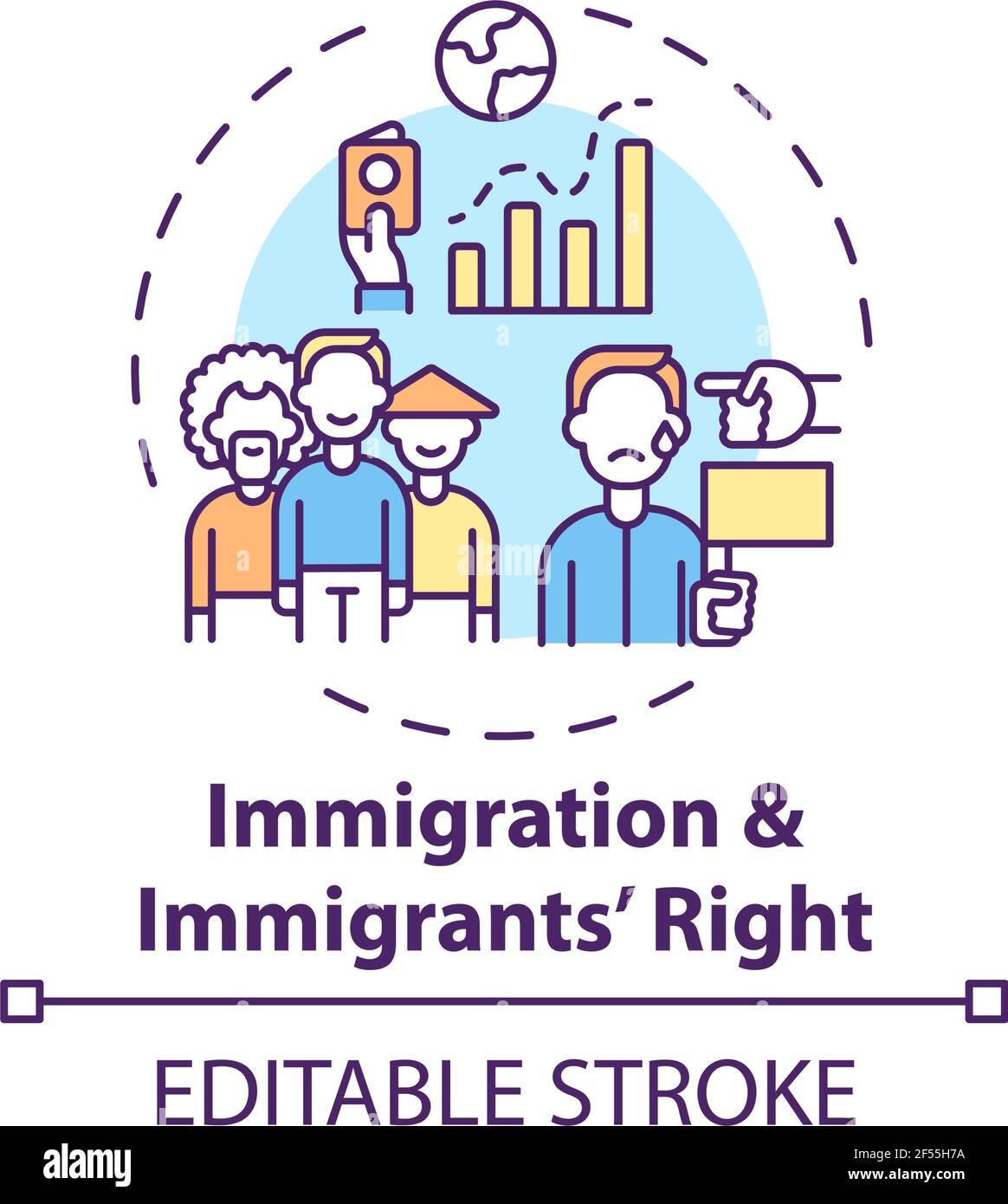 Illegal immigrants Stock Vector Images - Alamy