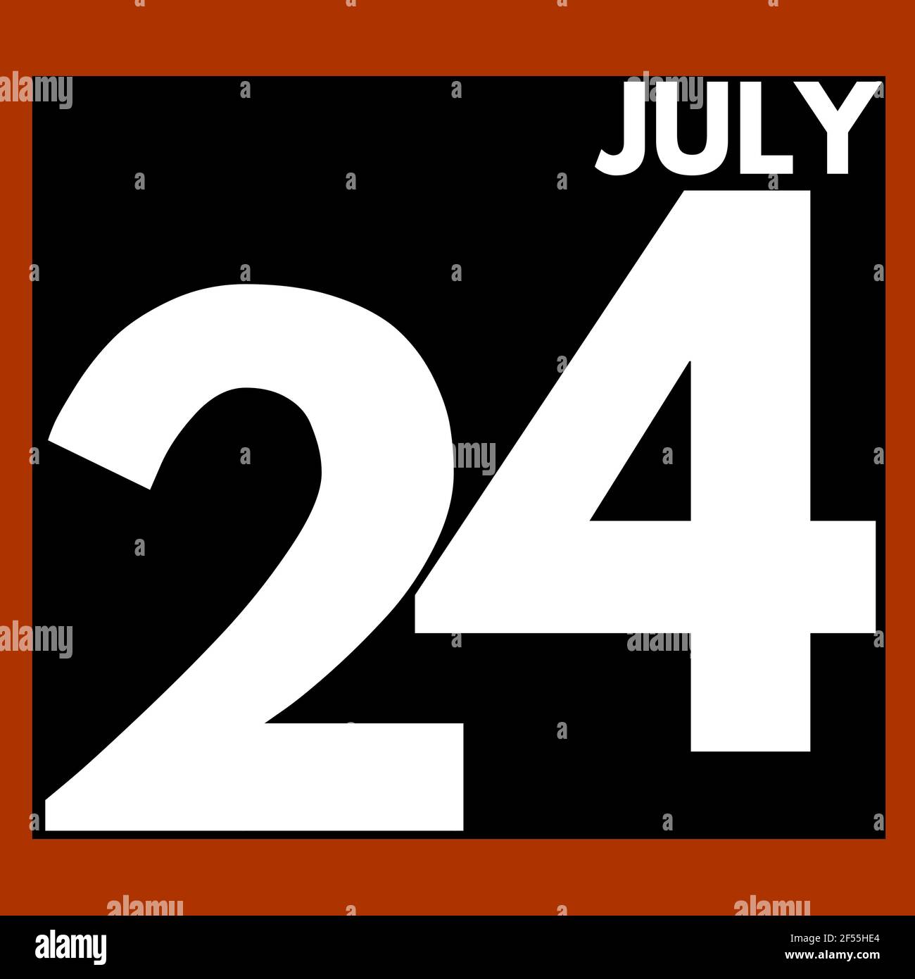 July 24 . Modern daily calendar icon .date ,day, month .calendar for ...