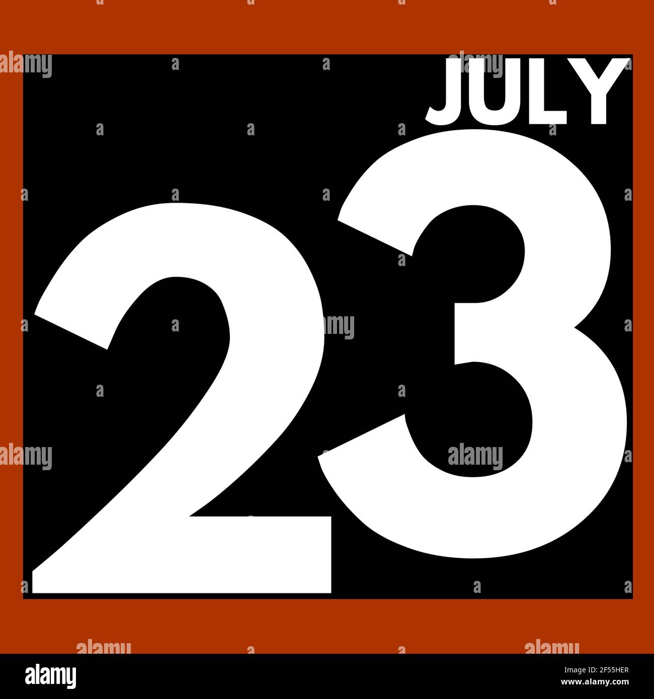 July 23 . Modern daily calendar icon .date ,day, month .calendar for ...