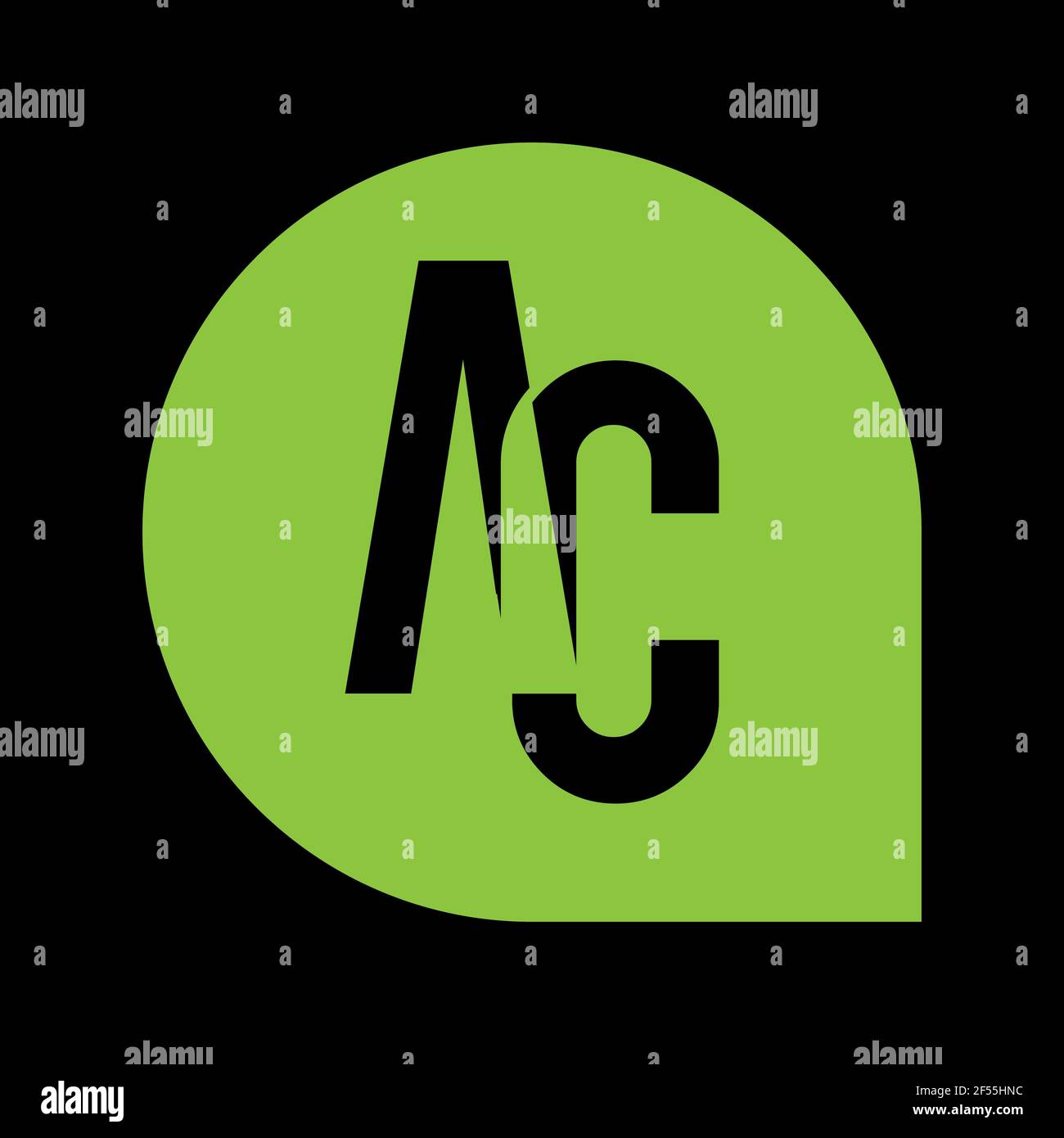 AC combine letter logo vector template. Creative AC font logo Stock ...