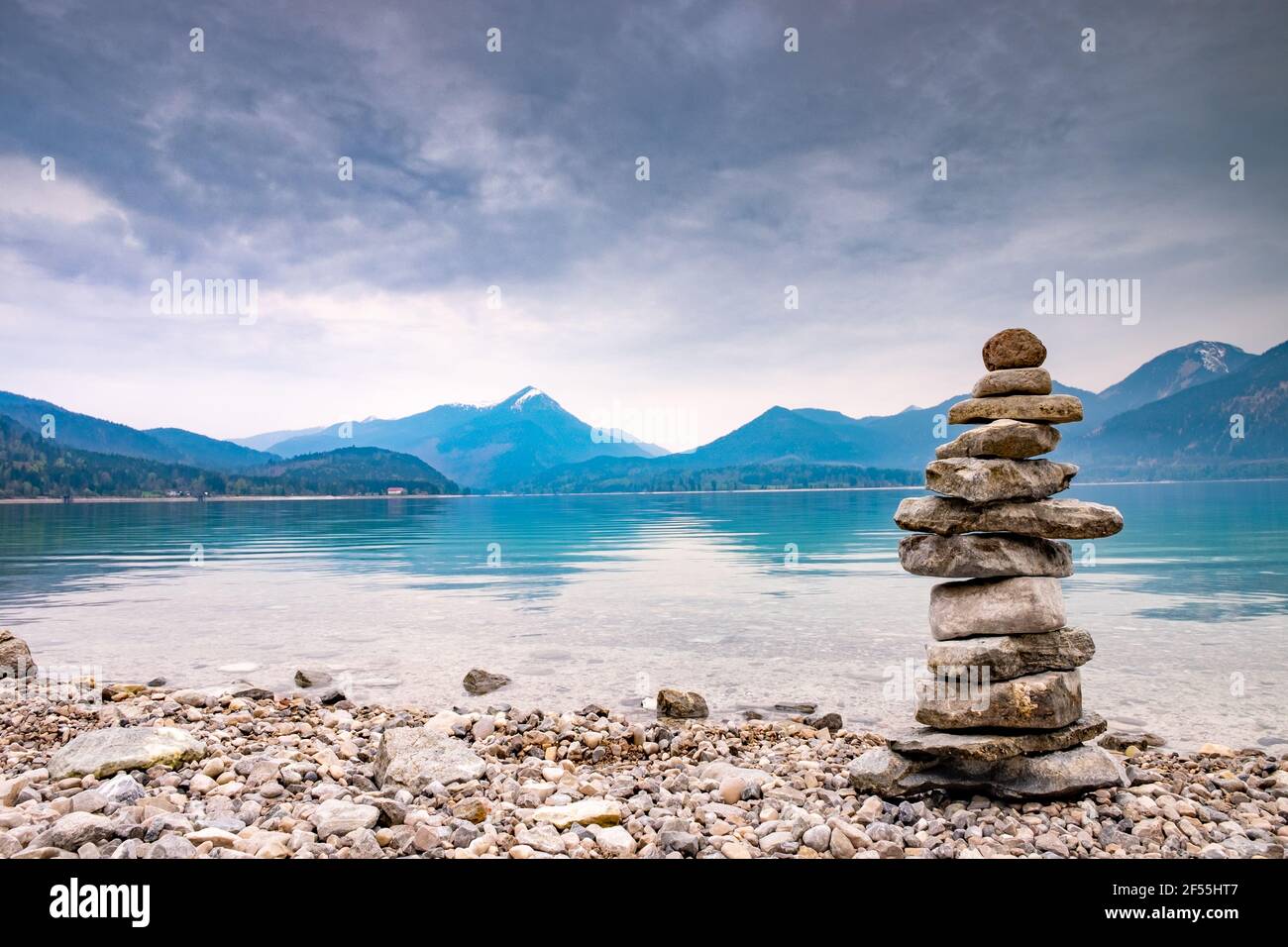 Pile stones on the beach. Rock heap of gray dolomite pebbles close to ...