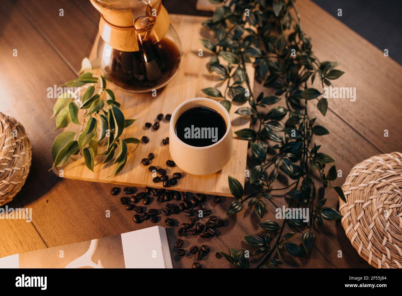 Handmade coffee prepared at home Stock Photo - Alamy