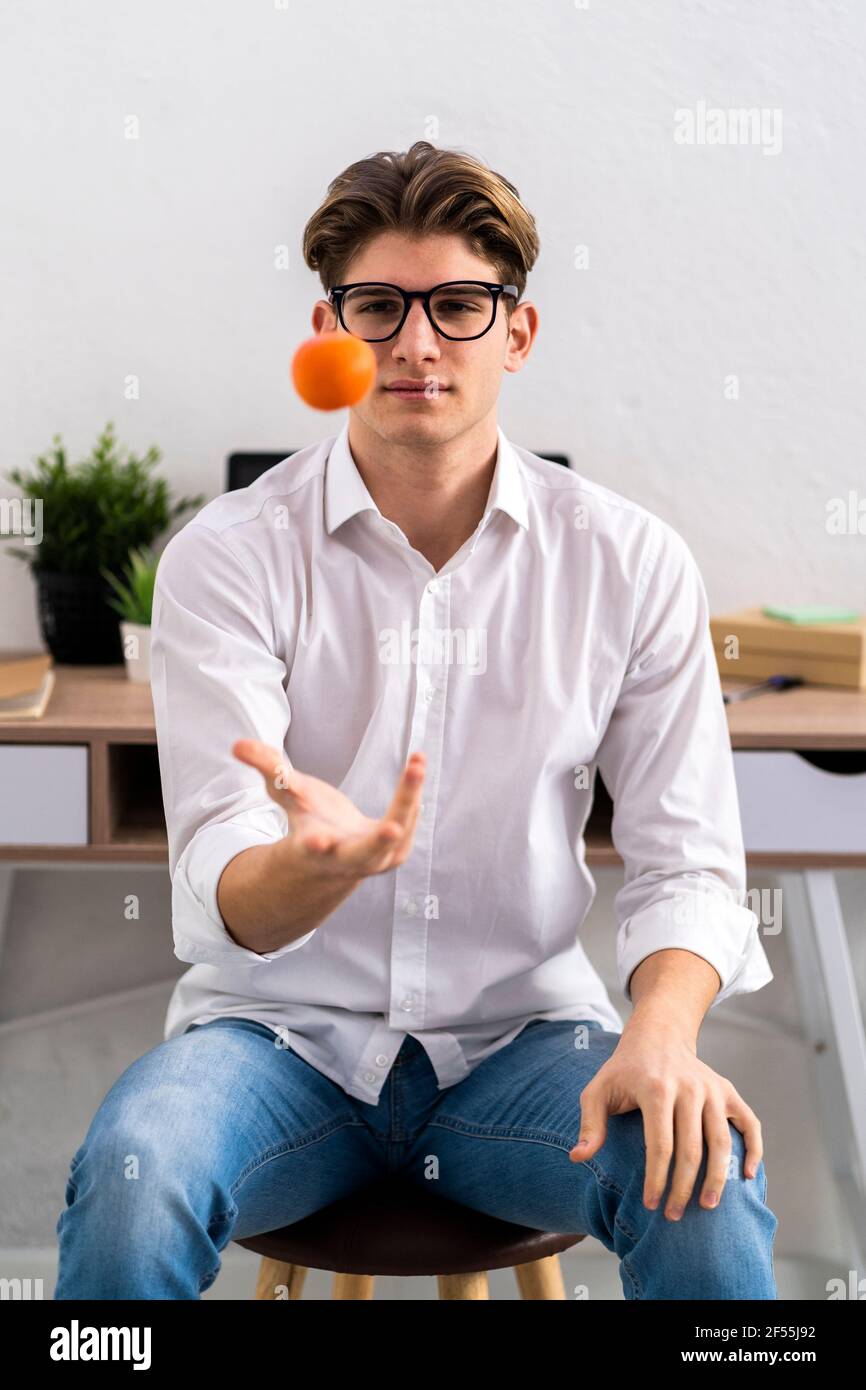 Man throwing food hi-res stock photography and images - Alamy
