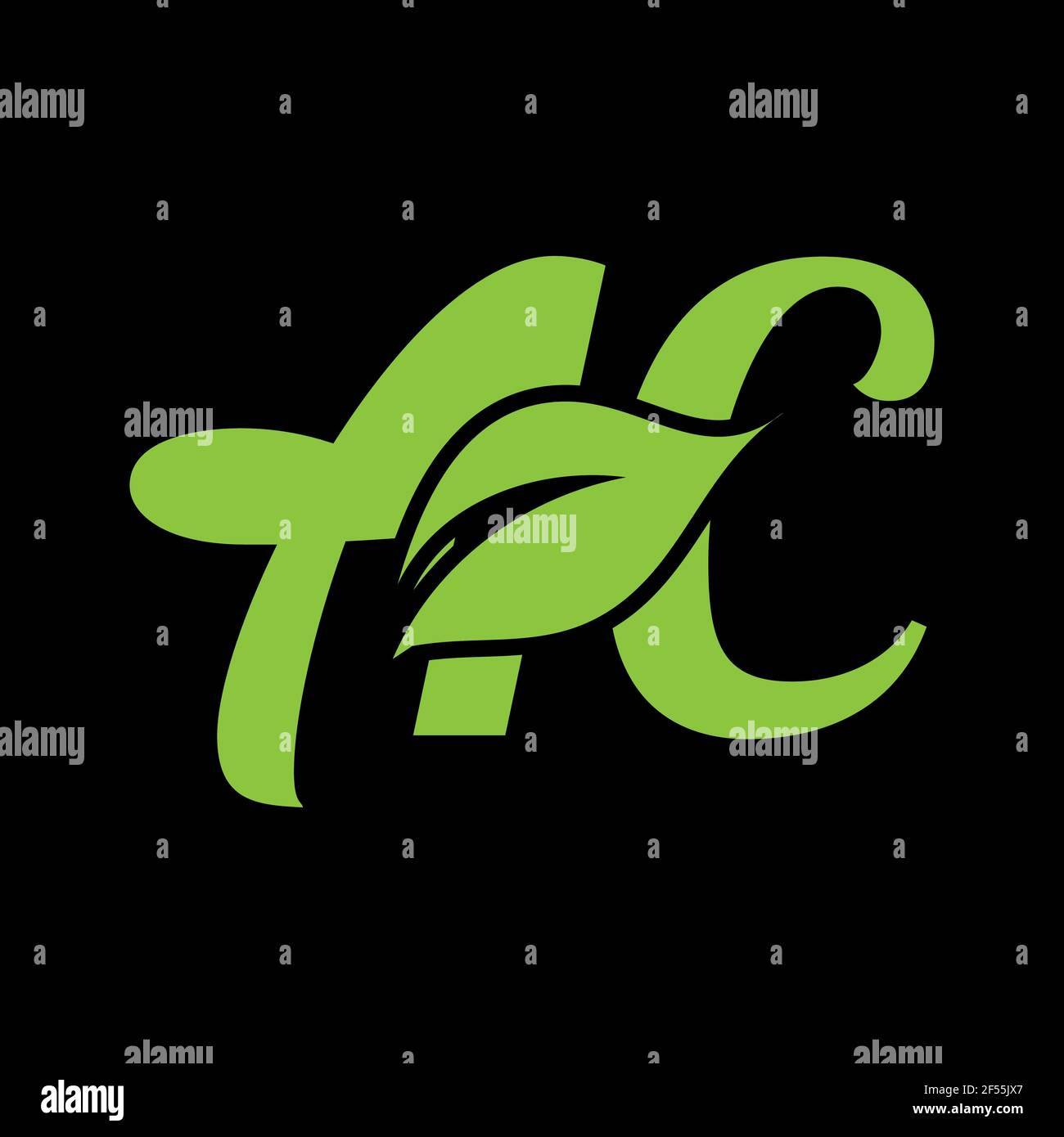 AC combine letter logo vector template. Creative AC font logo Stock ...