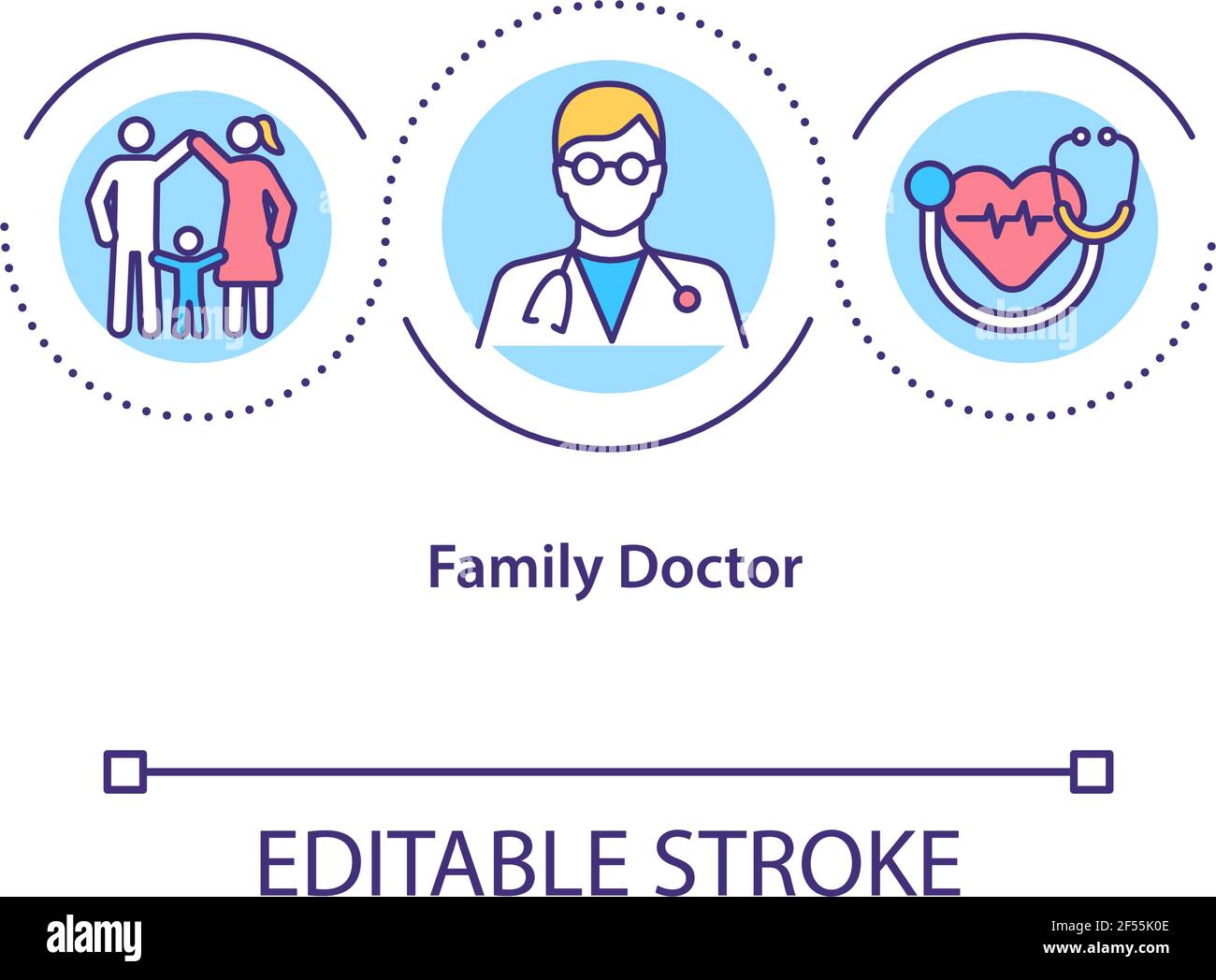 Family doctor concept icon Stock Vector Image & Art - Alamy