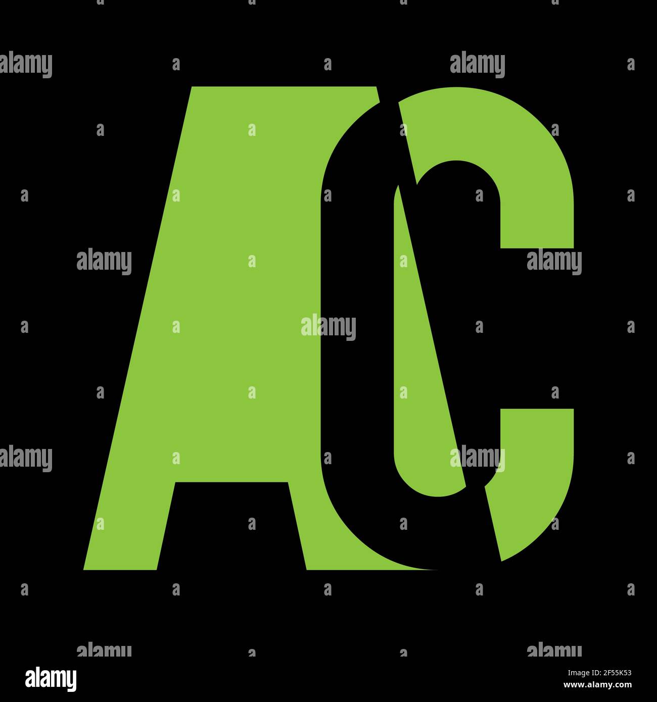 AC combine letter logo vector template. Creative AC font logo Stock ...