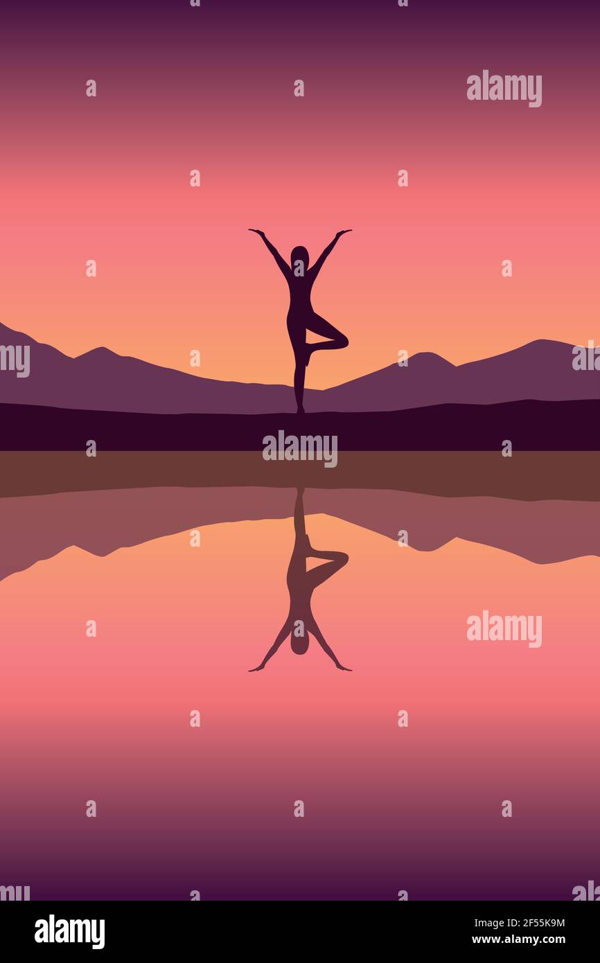 Sunset workout Stock Vector Images - Alamy