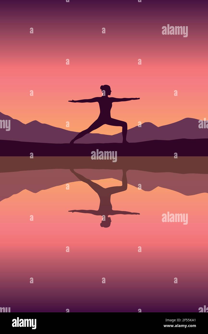 Exercise sunset Stock Vector Images - Alamy