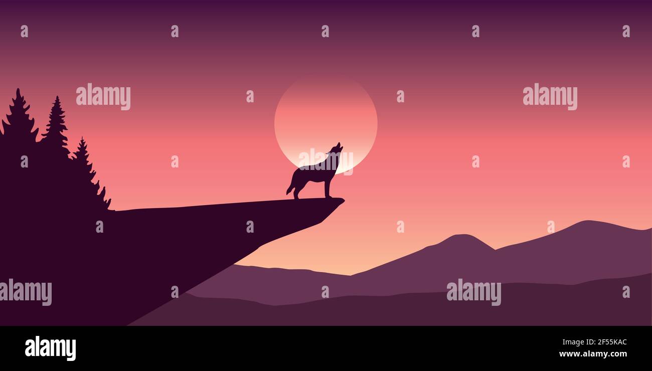 Green mountain landscape foggy Stock Vector Images - Alamy