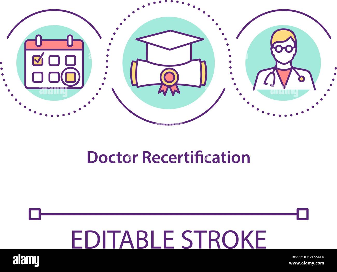 Doctor recertification concept icon Stock Vector Image & Art - Alamy