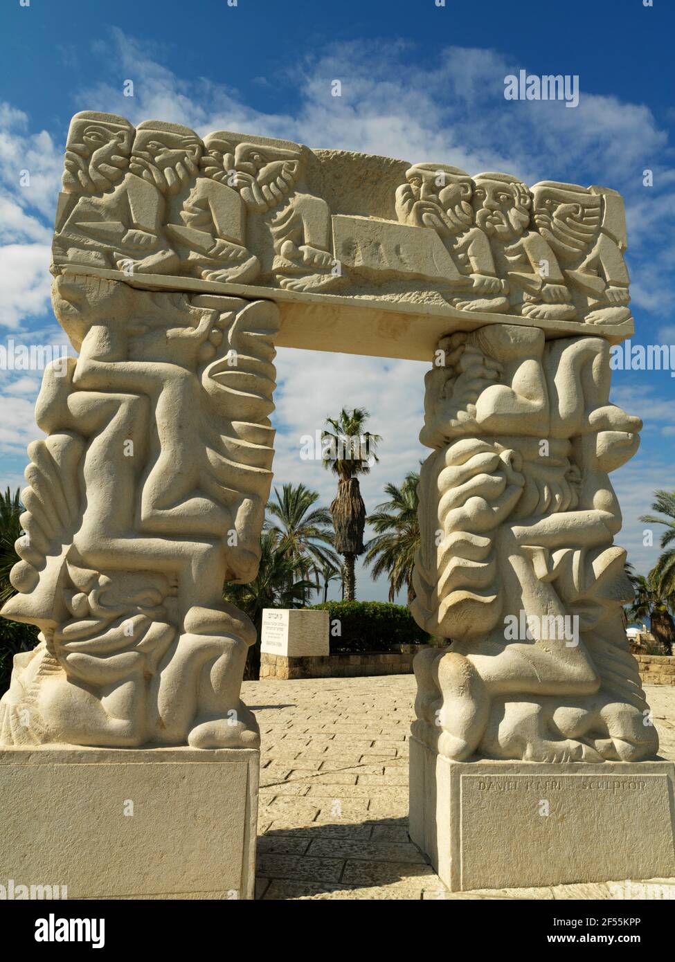 Israel Tel Aviv Old Jaffa Abrasha Park Statue of Faith, Made of Galilee ...