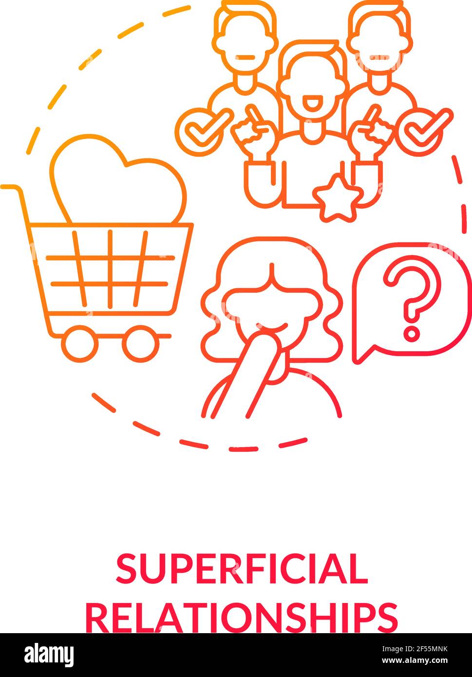 Superficial relationship concept icon Stock Vector Image & Art - Alamy