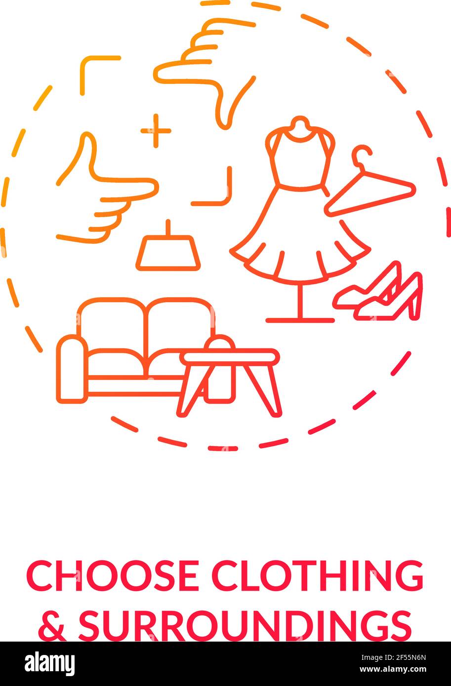 Choose clothing, surroundings concept icon Stock Vector Image & Art - Alamy