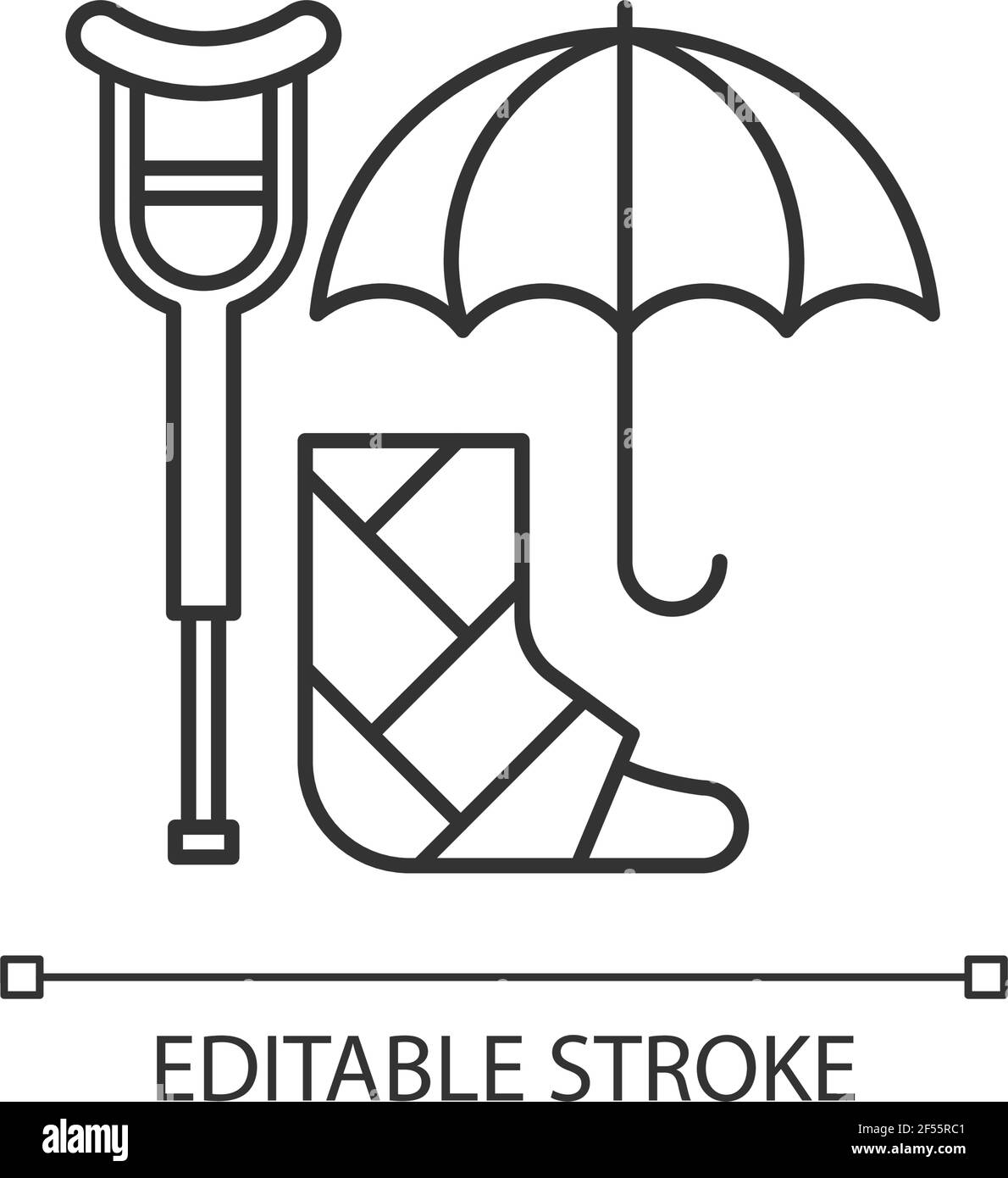 Disability insurance linear icon Stock Vector Image & Art - Alamy