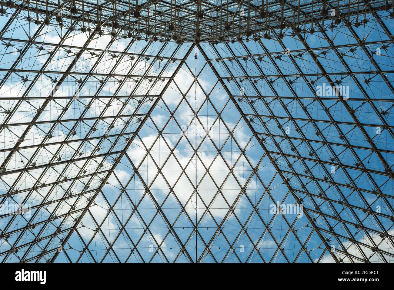 Louvre pyramid structure hi-res stock photography and images - Alamy