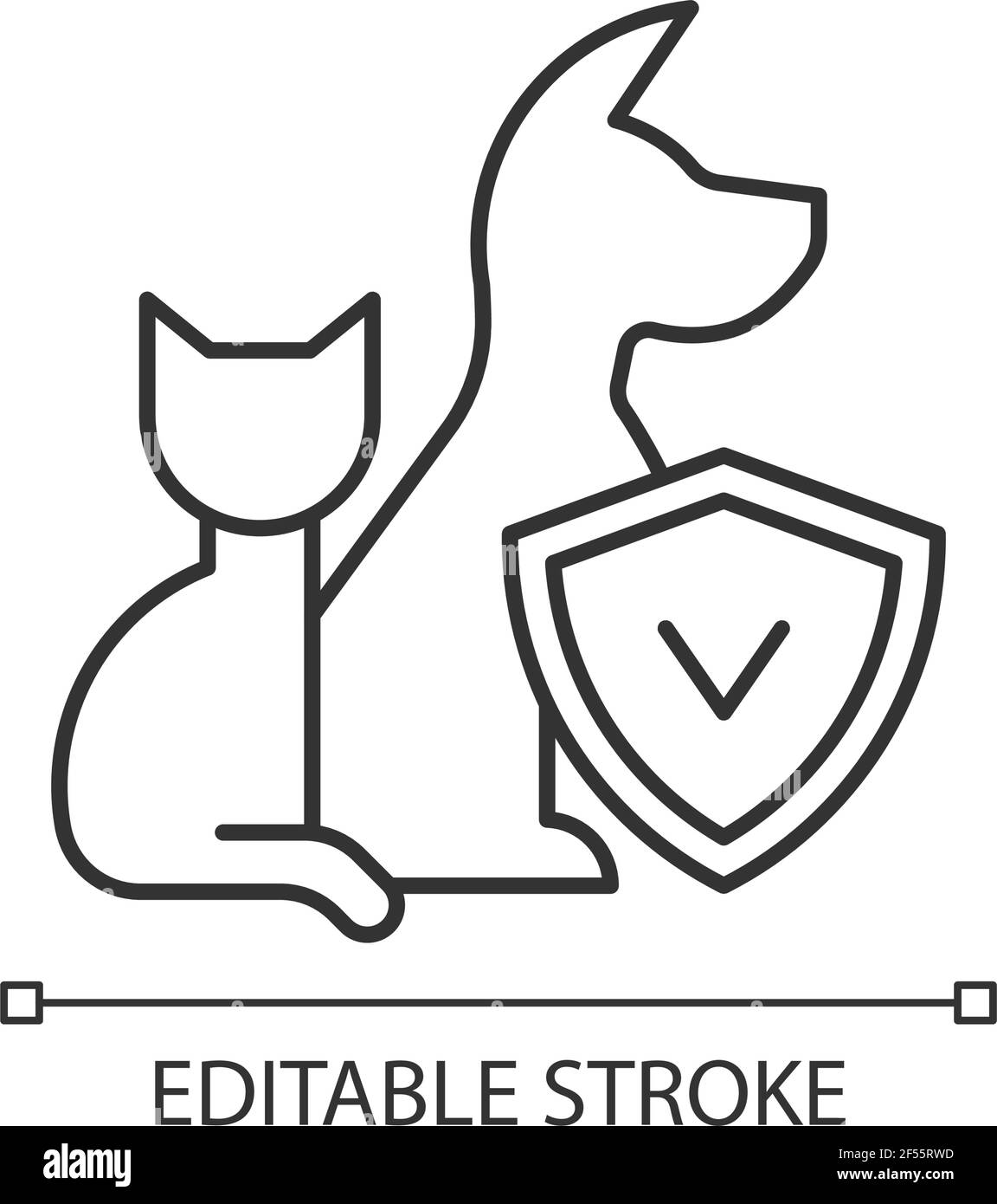 Pet insurance linear icon Stock Vector Image & Art - Alamy
