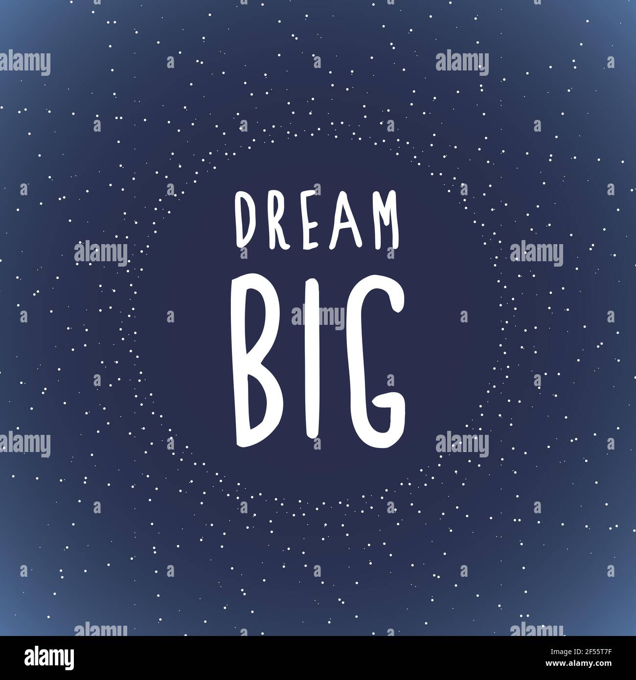 Dream big and stars. Vector illustration, flat design Stock Vector ...