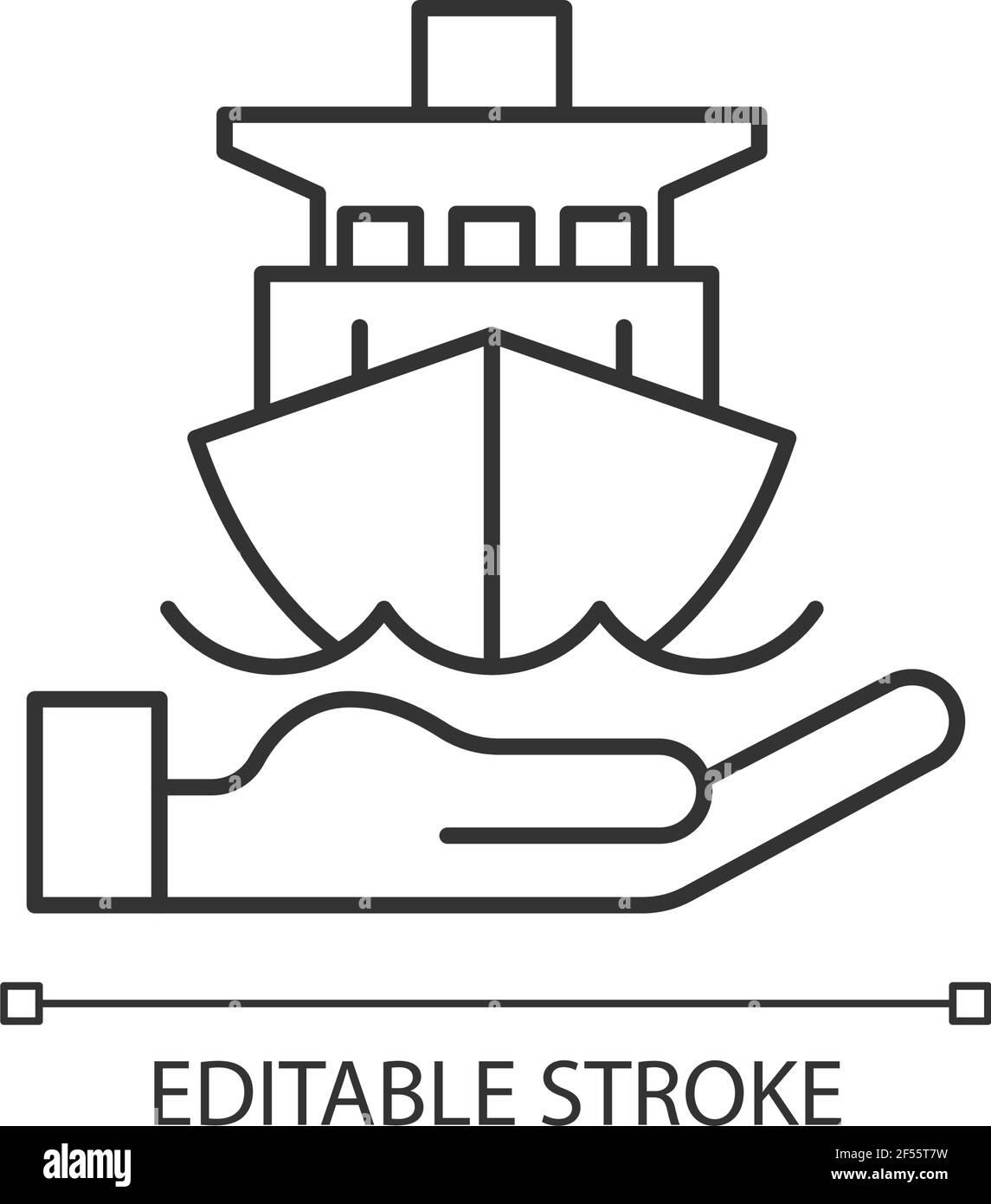 Marine insurance linear icon Stock Vector Image & Art - Alamy