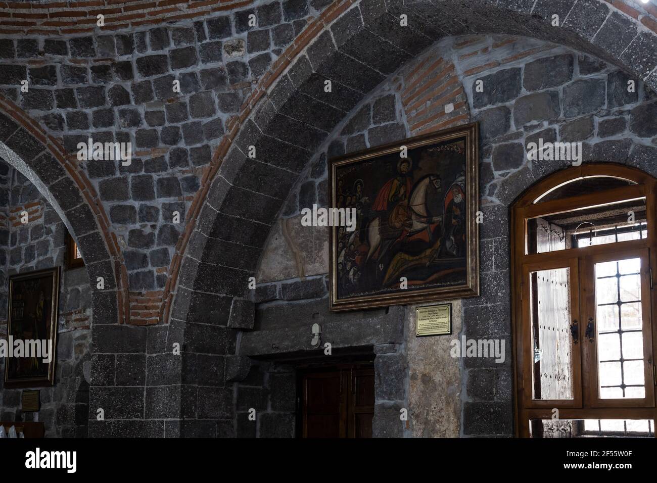 Virgin Mary Syriac Orthodox Church in Diyarbakir, Turkey. Detail from ...