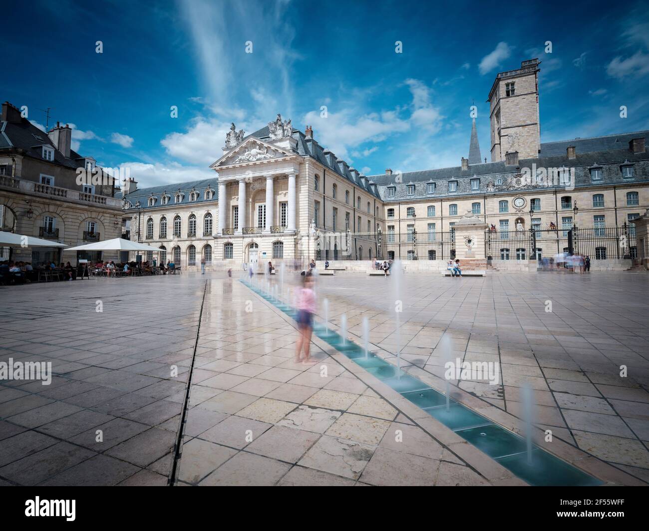 France, Cote-dOr, Dijon, Town square in front of Palace of Dukes and ...
