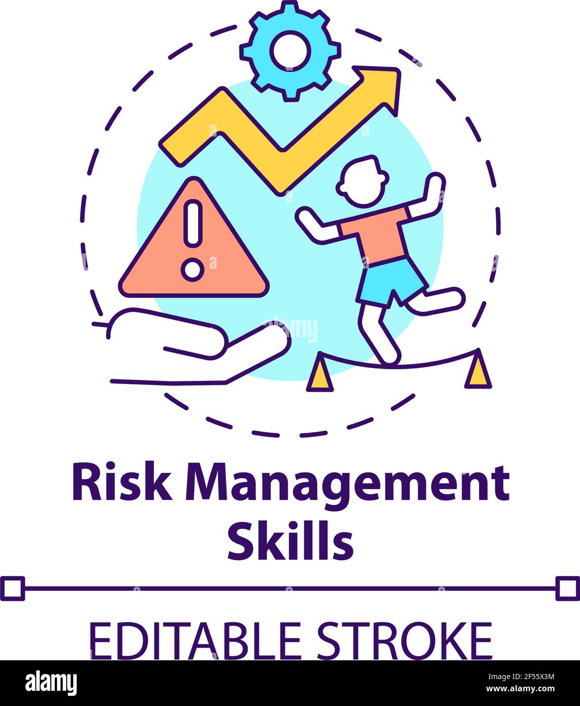 Risk management skills concept icon Stock Vector Image & Art - Alamy