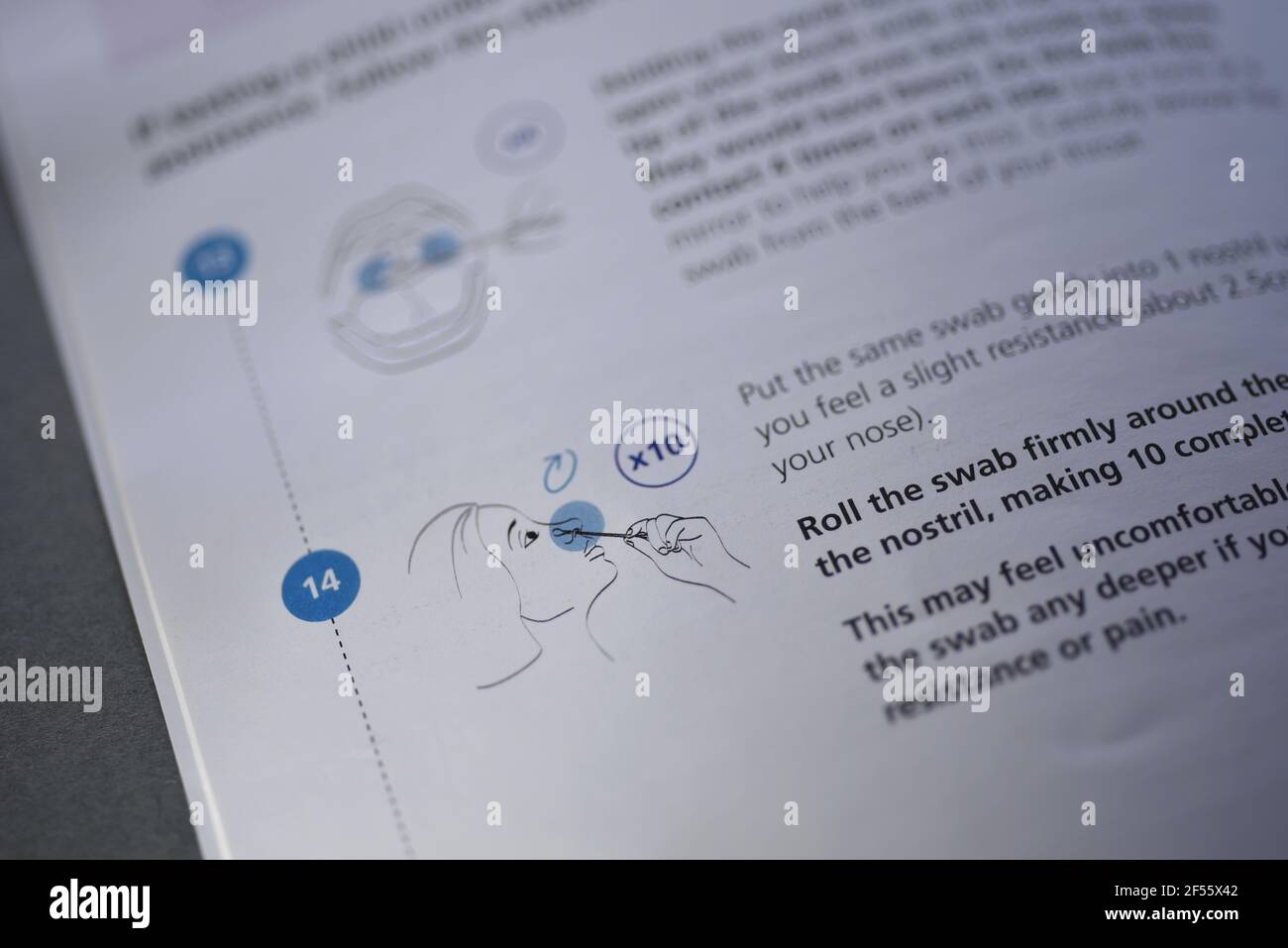 A COVID-19 Self Test (Rapid Antigen Test) kit booklet instructions ...
