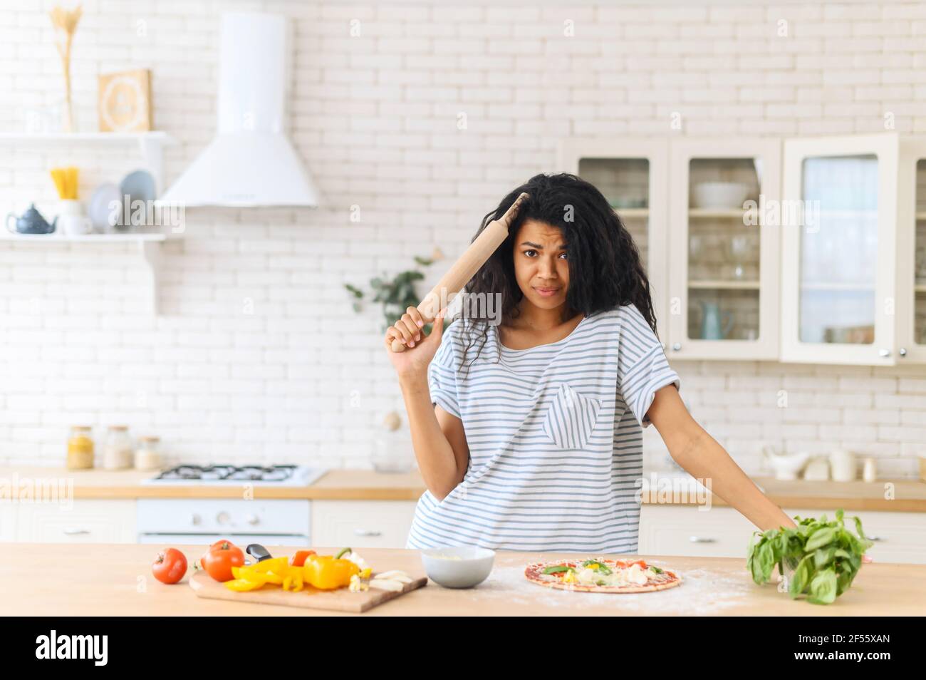Pizza woman depressed hi-res stock photography and images - Alamy