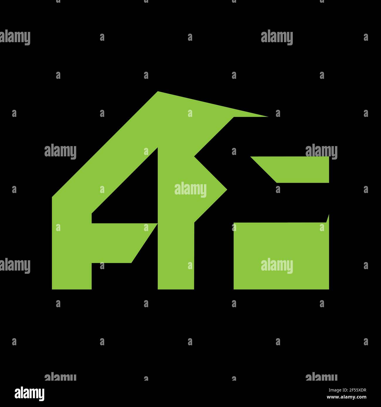 AF logo design vector illustration template. Creative A F letters ...