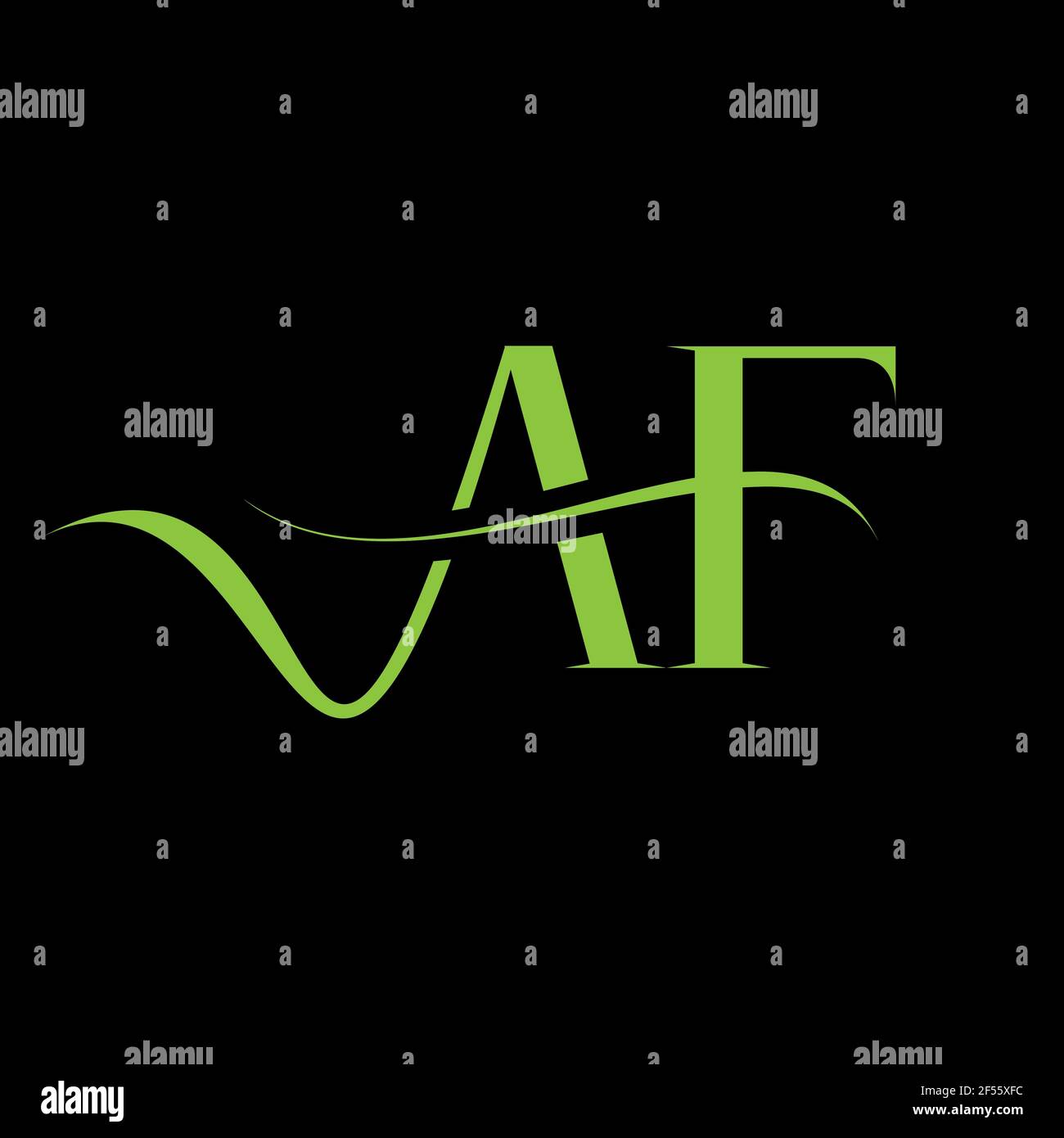 AF logo design vector illustration template. Creative A F letters ...