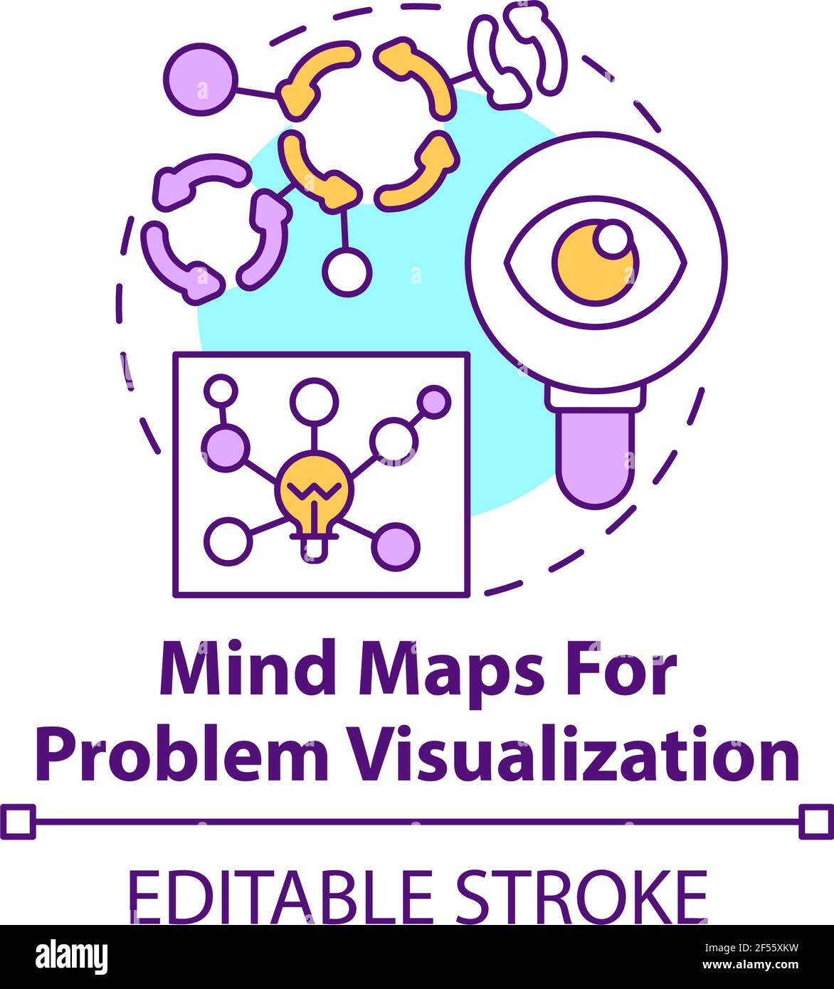Mind maps for problem visualization concept icon Stock Vector Image ...
