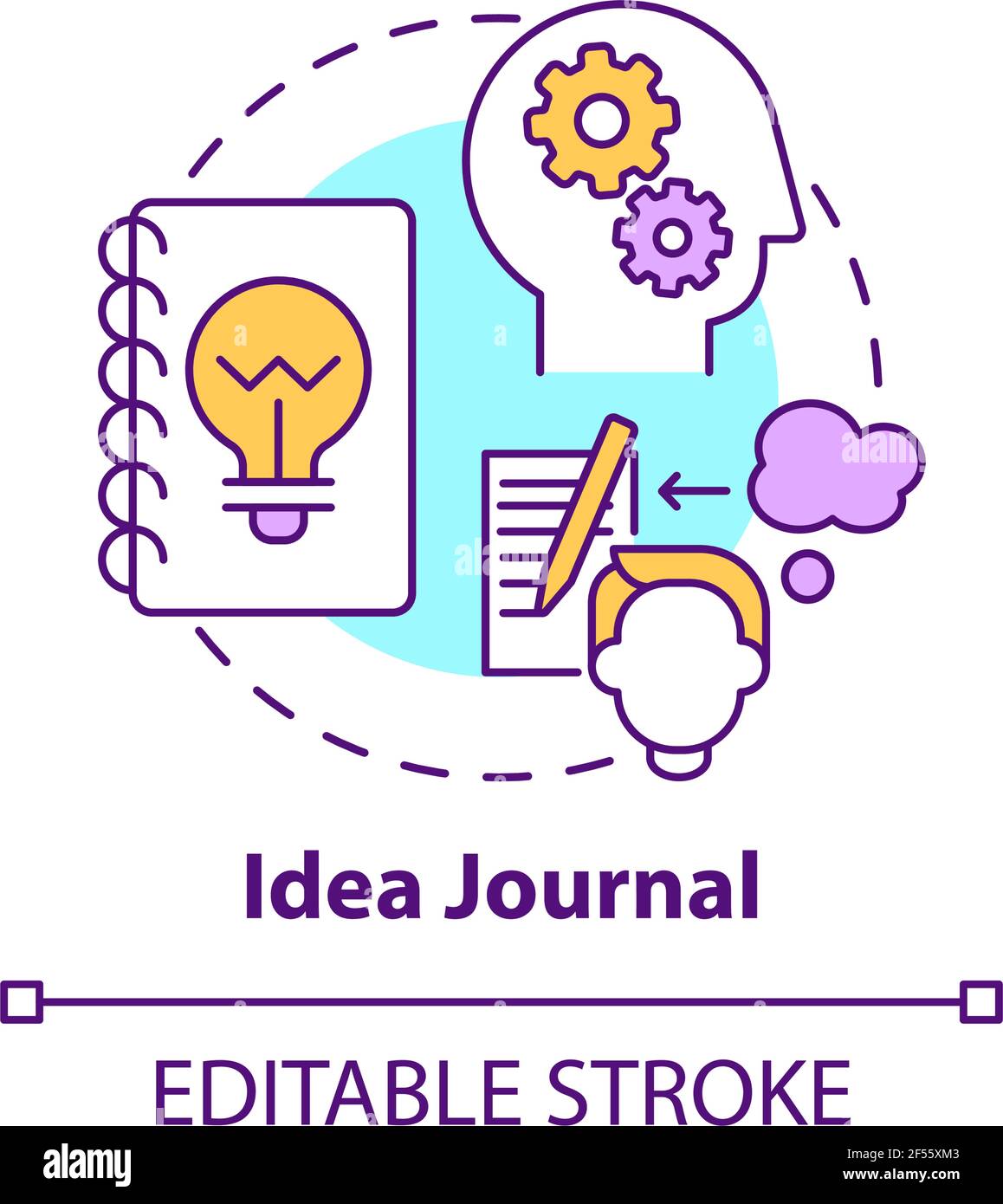 Idea journal concept icon Stock Vector Image & Art - Alamy