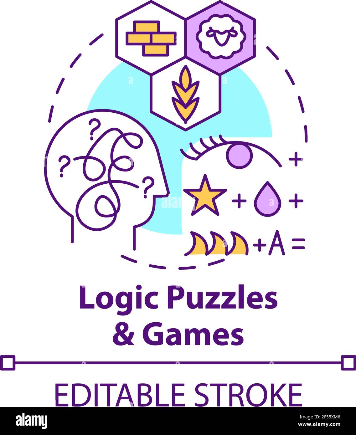 Logic puzzles and games concept icon Stock Vector Image & Art - Alamy