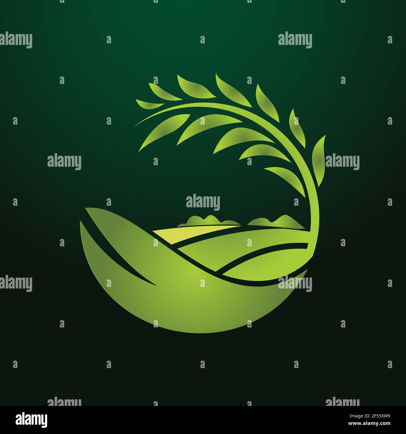 Farm Logo, flat design. Vector Illustration Stock Photo - Alamy