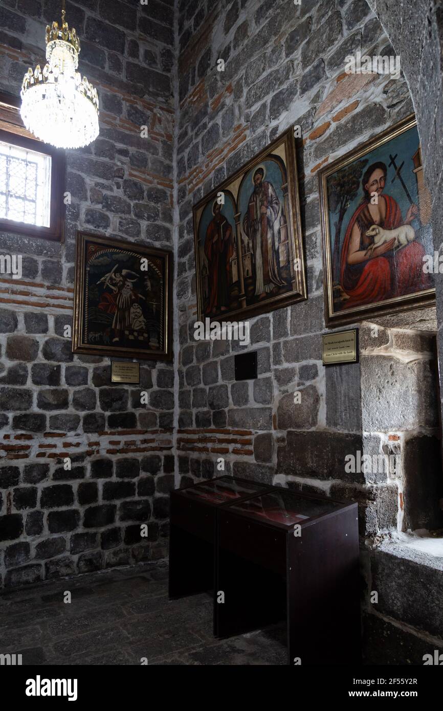 Virgin Mary Syriac Orthodox Church in Diyarbakir, Turkey. Detail from ...