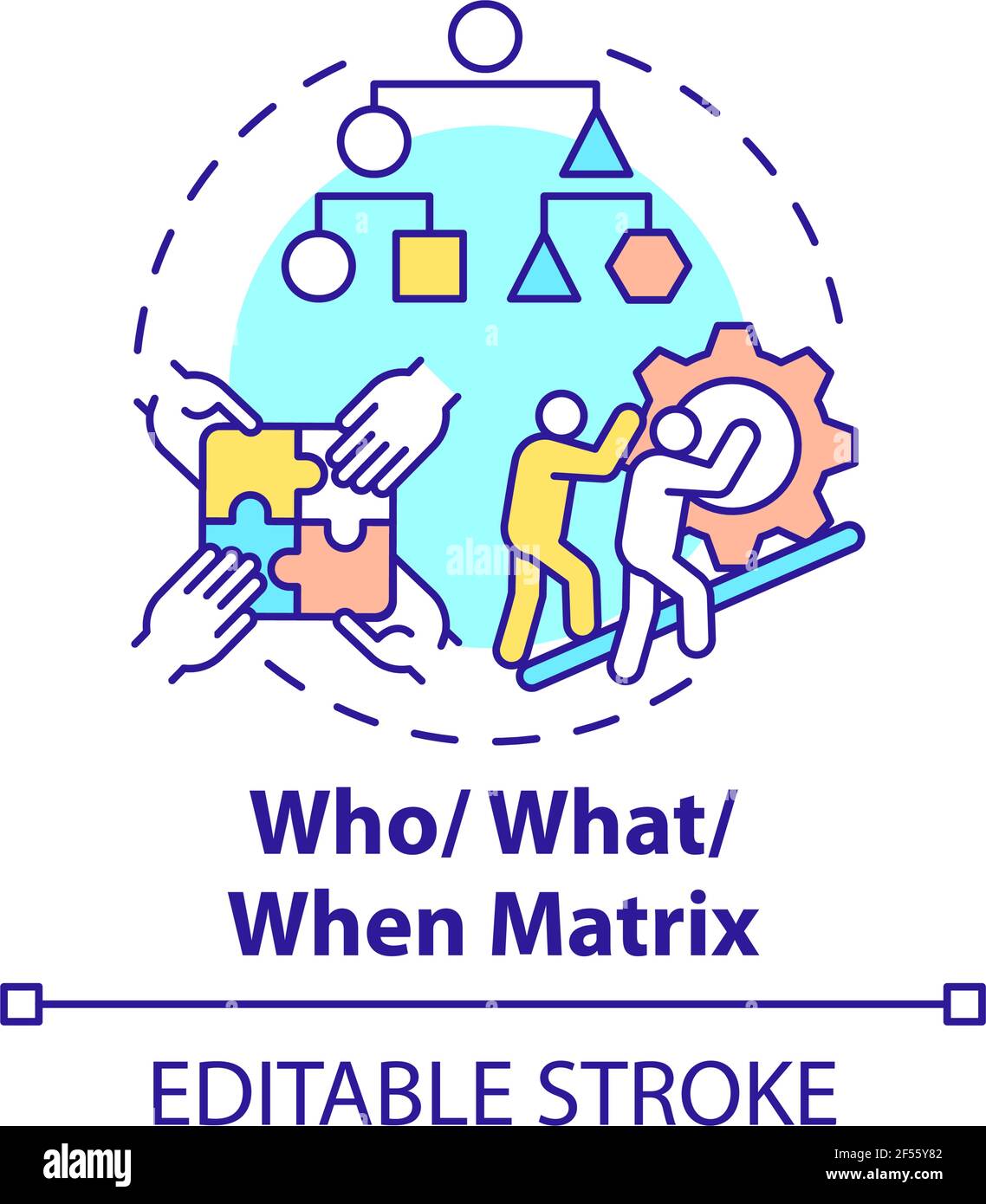 Who, what, when matrix concept icon Stock Vector Image & Art - Alamy